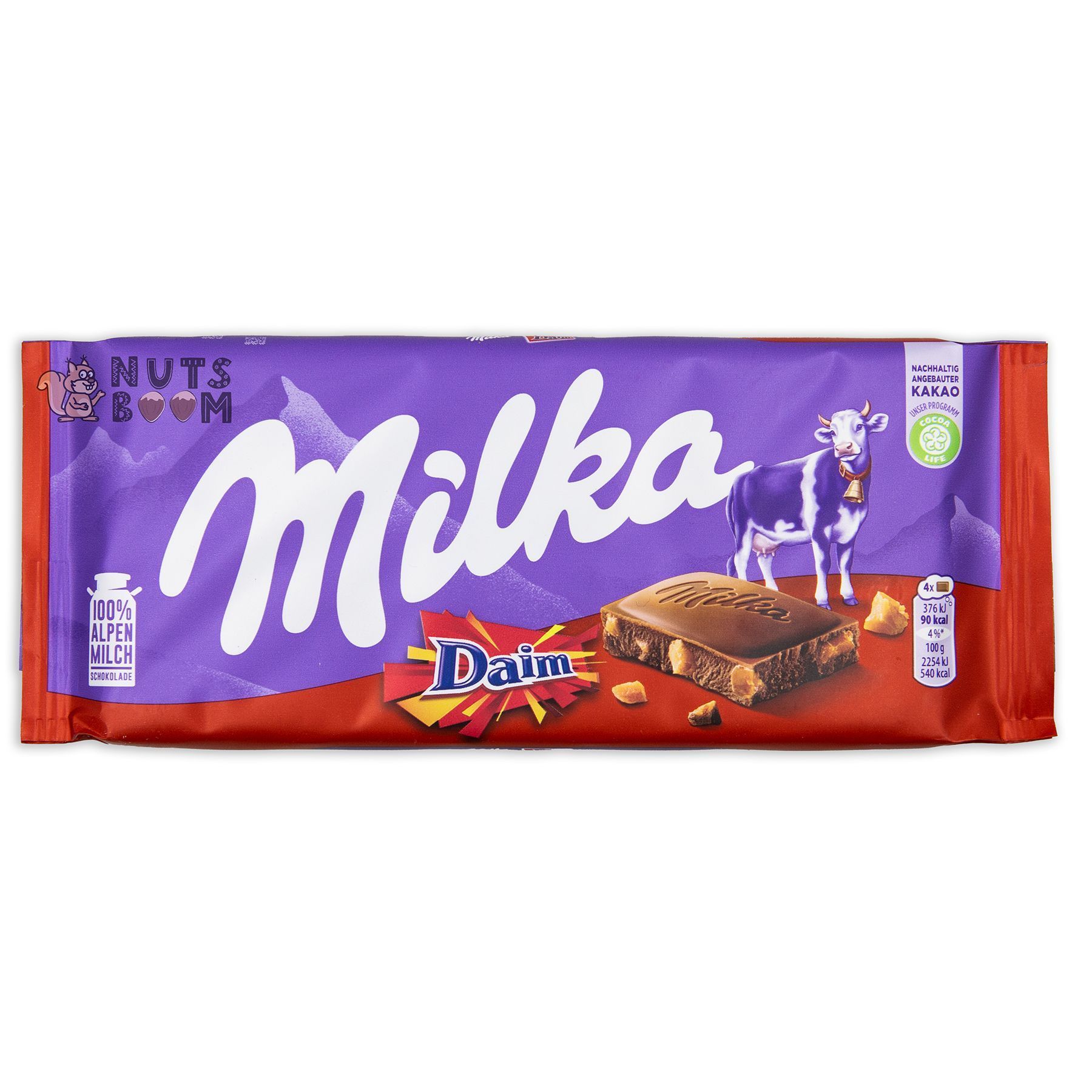 Шоколад Milka Daim с хрустящей карамелью - Nuts Boom — Орехи и ...